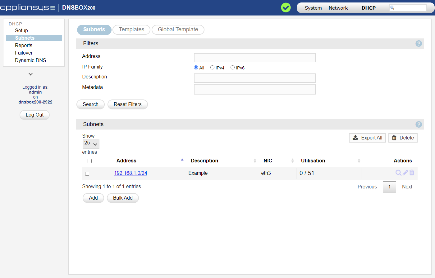 DNSBOX: Professional UI | ApplianSys